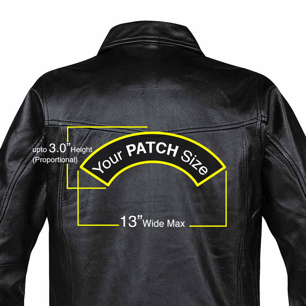 Custom Embroidered Rocker Patches For Back